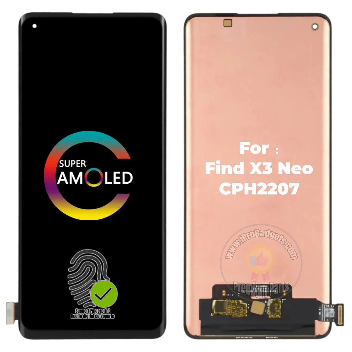 Ersatz-AMOLED-Display-Touchscreen für OPPO Find X3 Neo CPH2207 – iProGadgets