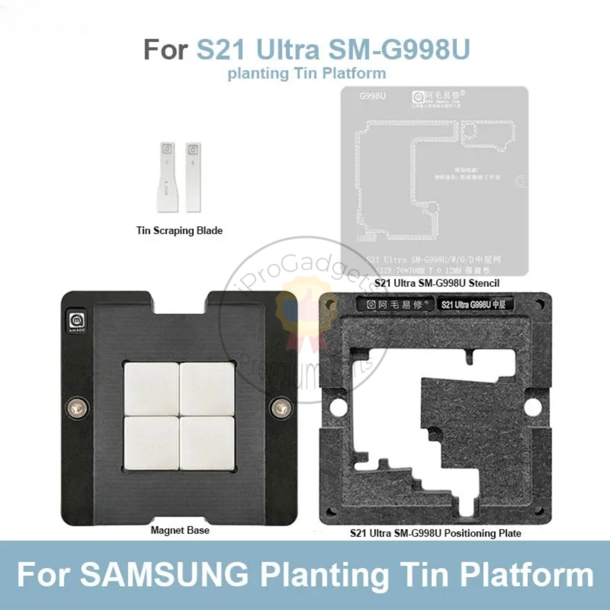 Amaoe Middle Layer BGA Reballing Stencil for SAMSUNG S21 Ultra SM-G998U/W/0/D Tin Planting ...