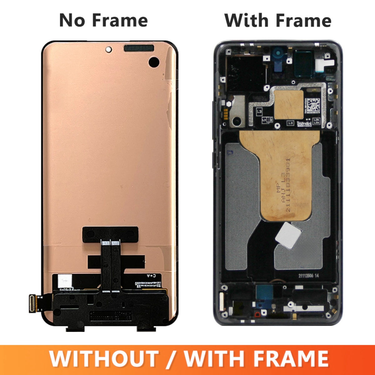 Replacement AMOLED Display Touch Screen With Frame for Xiaomi 12 12X 2201123G 2201123C 2112123AC ...