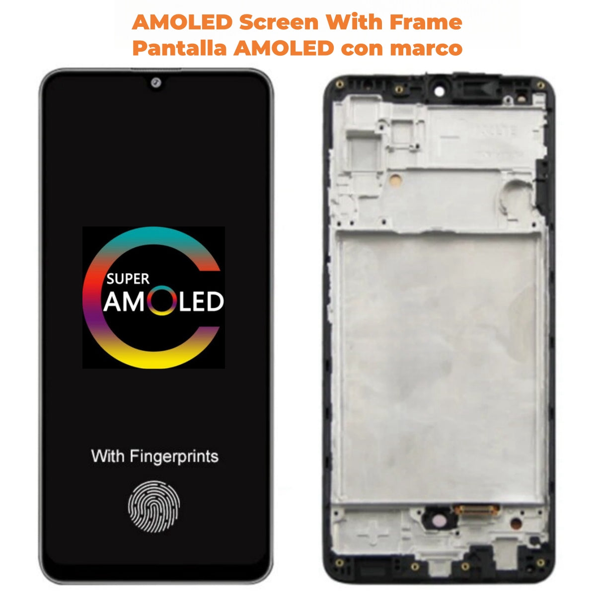 Replacement AMOLED Display Touch Screen With Frame for Samsung Galaxy A32 4G A325 A325F SM-A325M ...