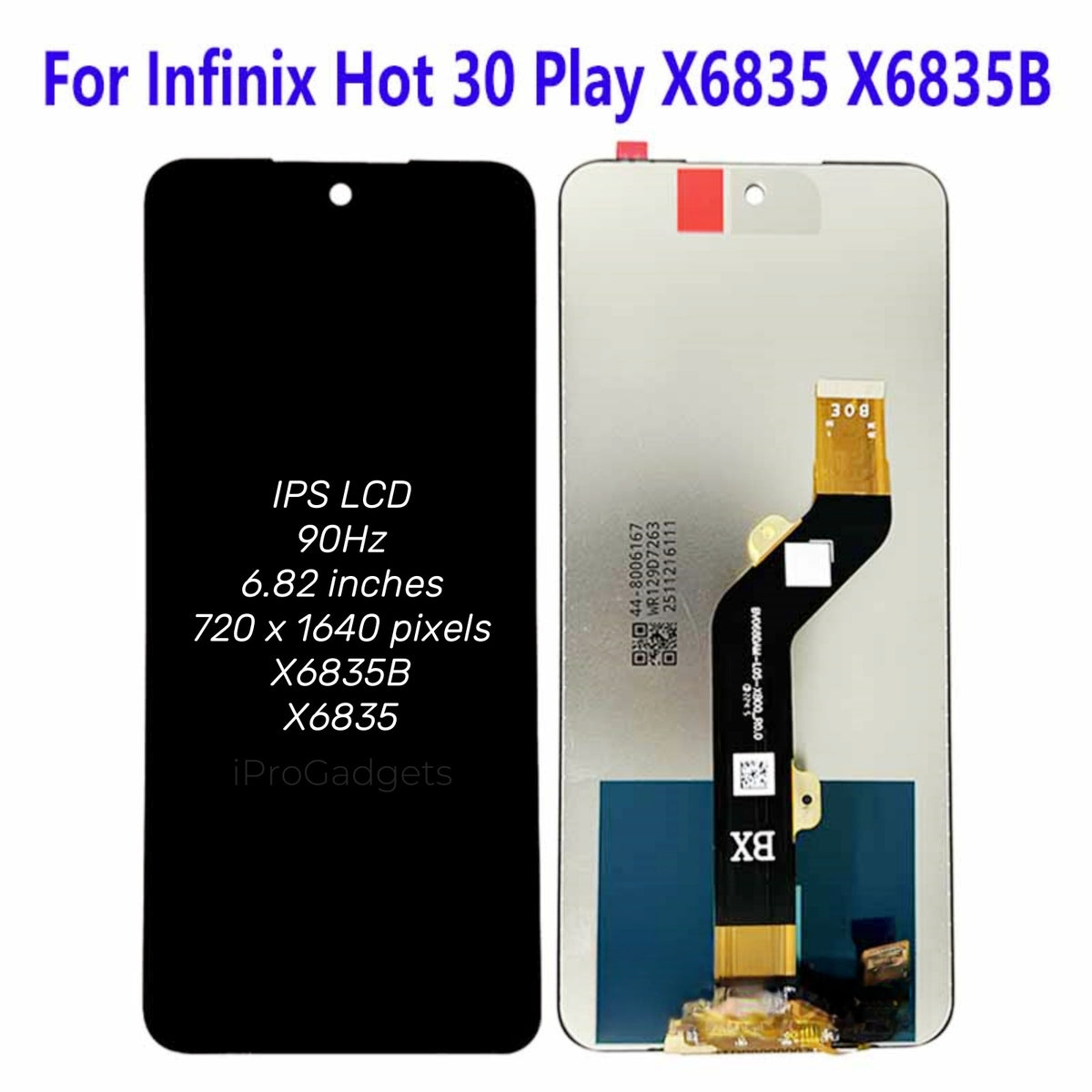 Replacement LCD Display Touch Screen Assembly For Infinix Hot 30 Play ...
