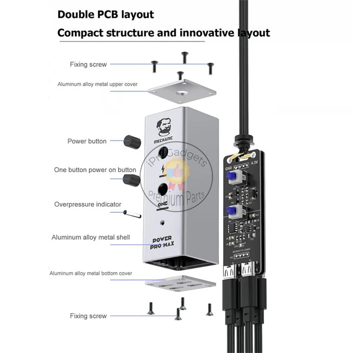 Mechanic Power Pro Max Power Supply Test Cable for iPhone 6-14 Pro Max ...