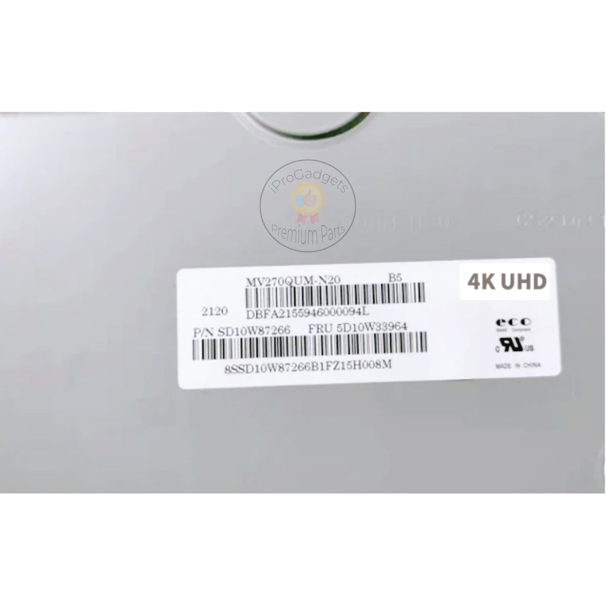 Replacement 27 inch 4K LCD Screen Display MV270QUM-N20 UHD Panel ...