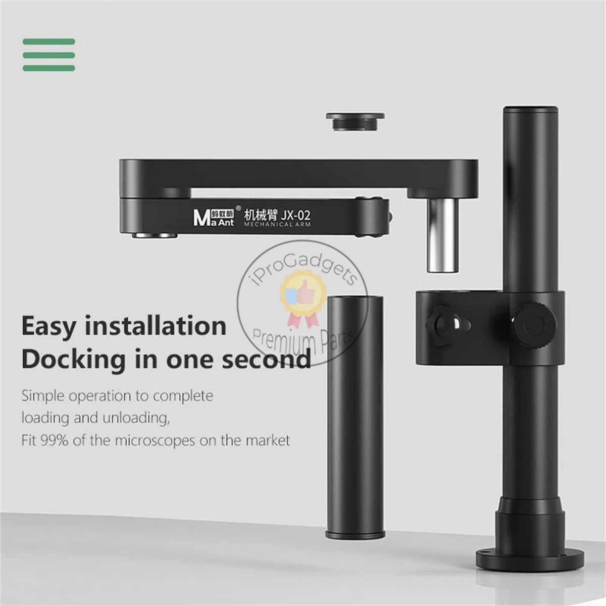 MaAnt JX-02 Robotic Arm Microscope Articulating Arm Bracket Rotatable ...