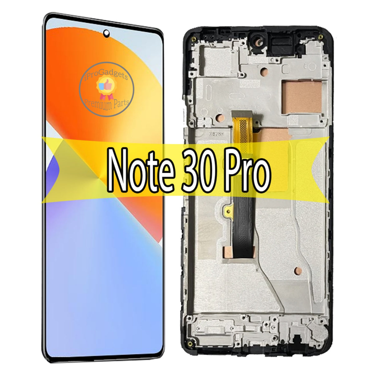 Replacement AMOLED Display Touch Screen Assembly With Frame For Infinix ...