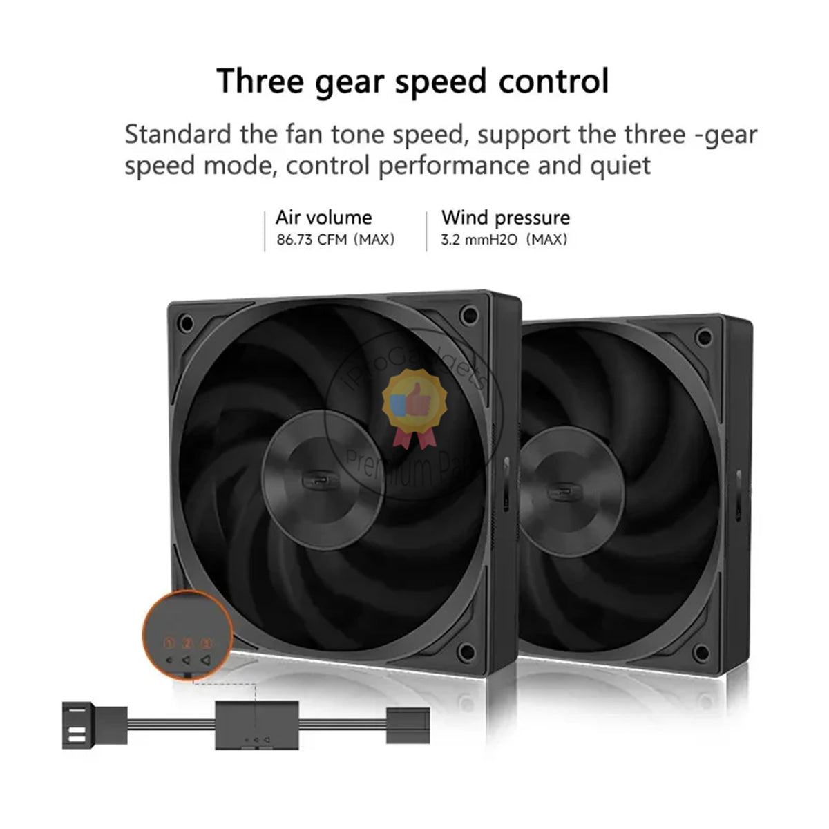 Pccooler F5 R120 120mm PMW Computer Chassis Fan FDB bearings Supports 3 ...