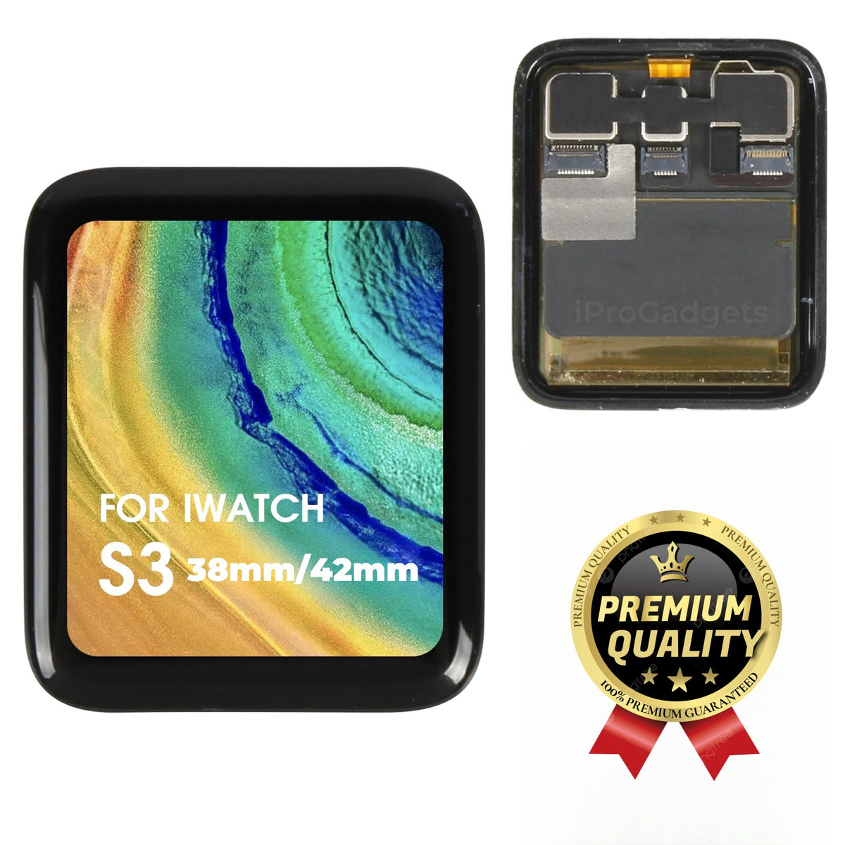 Replacement OLED Display For Apple Watch Series 3 S3 38mm 42mm A1860 ...
