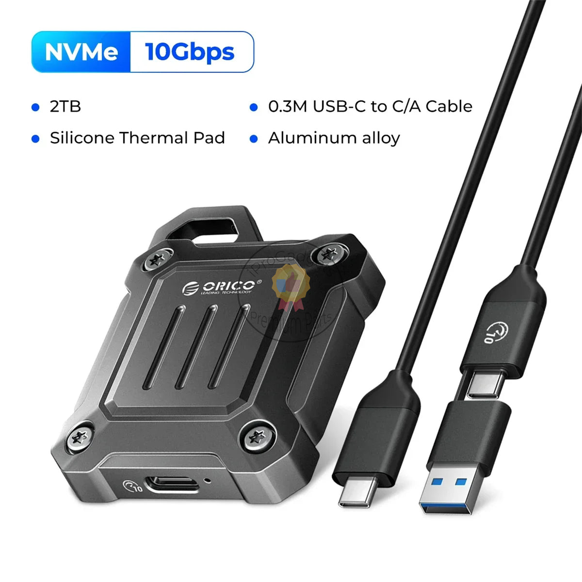 Orico M.2 NVMe SSD Enclosure 2230 SSD Enclosure USB 3.2 Gen 2 10Gbps ...