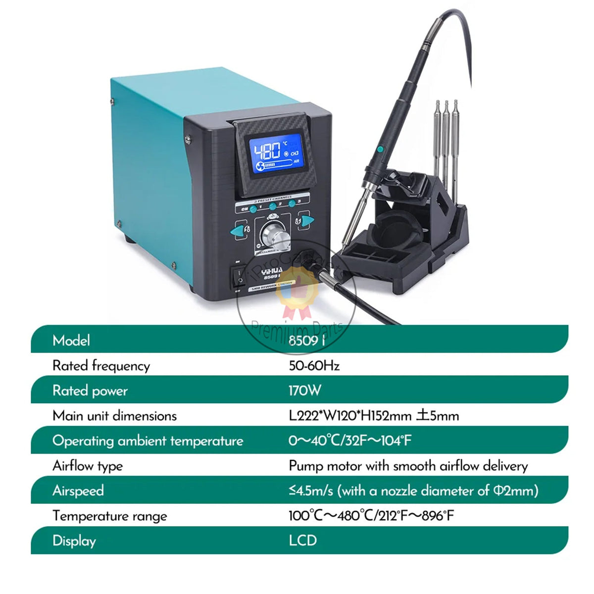 Yihua 8509-I Precision Digital Display Hot Air Gun BGA Desoldering ...