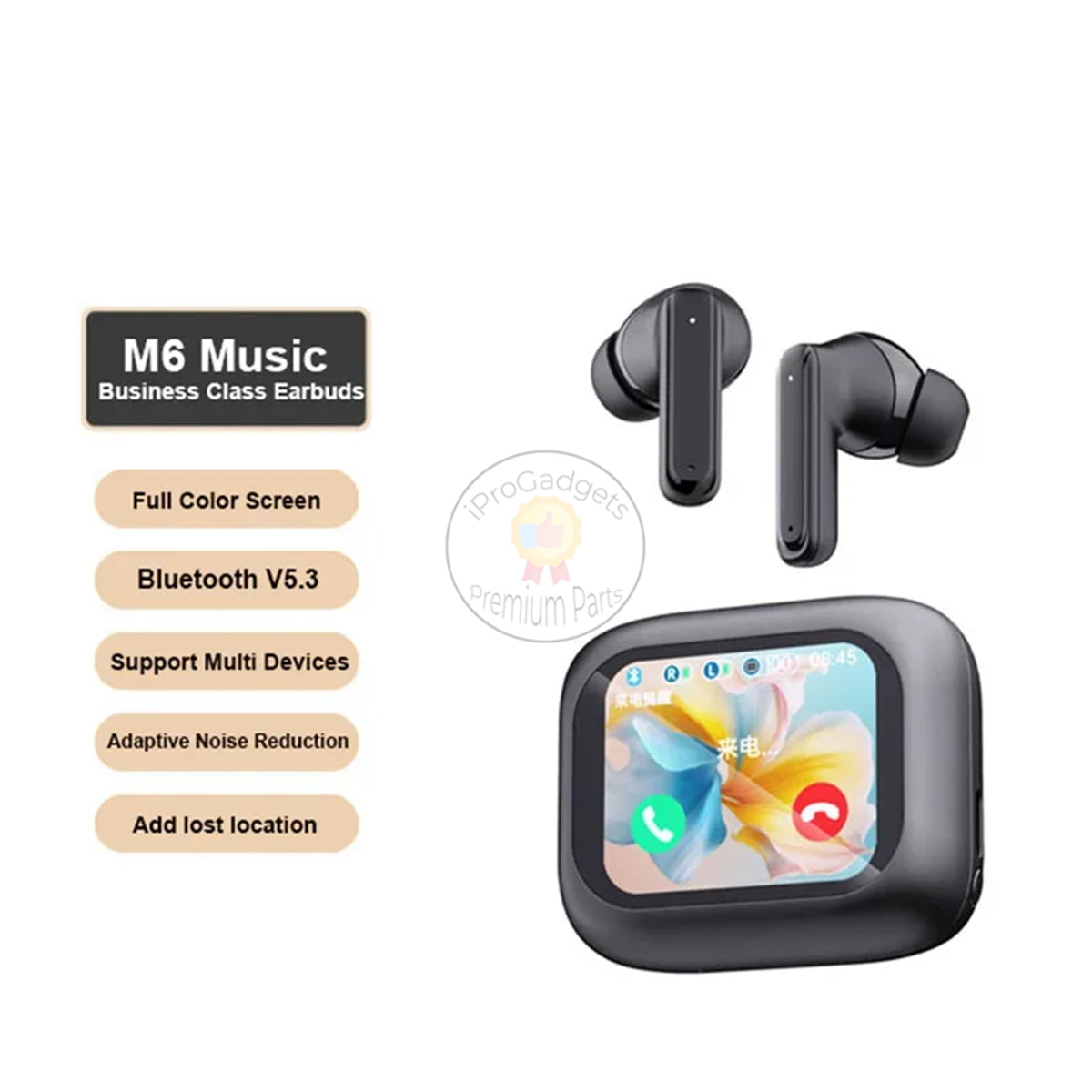 M6 ANCENC Bluetooth 5.4 Wireless Headphones With Intelligent Display ...