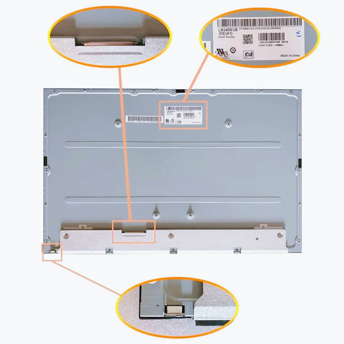 Replacement 24 inch All in One LCD Screen LM240WUB-SSA1 LM240WUB(SS)(A1 ...
