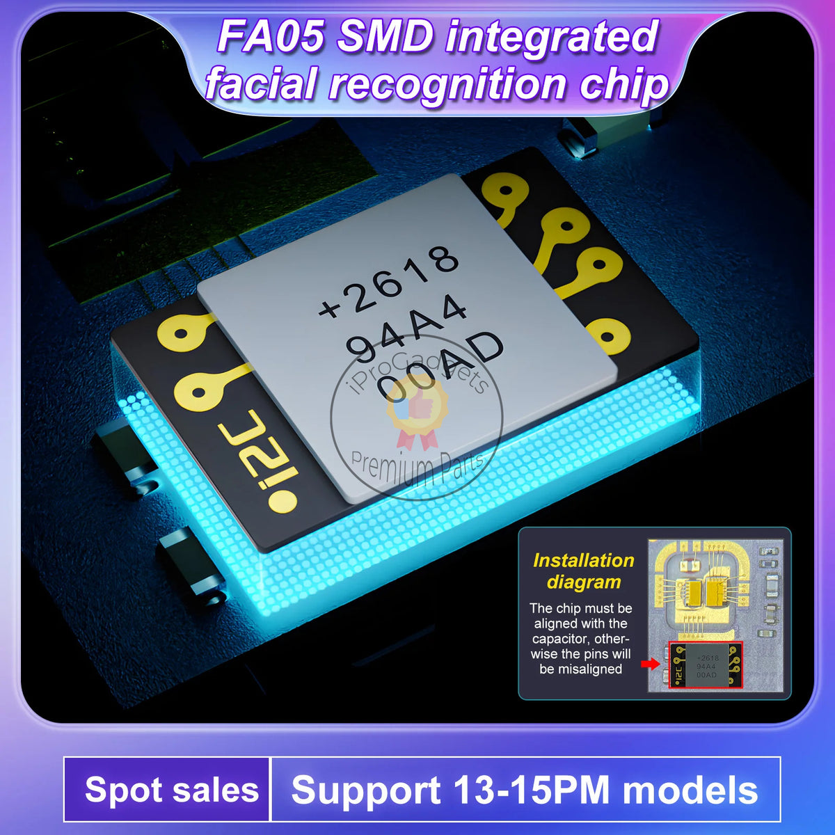 i2C FA05 SMD Integrated Facial Recognition Chip for iPhone 13 to 15Pro ...