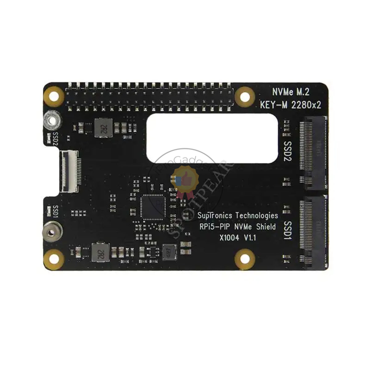 Raspberry Pi 5 PCIe to M.2 NVMe Dual SSD X1004 Adapter HAT For Pi5 ...