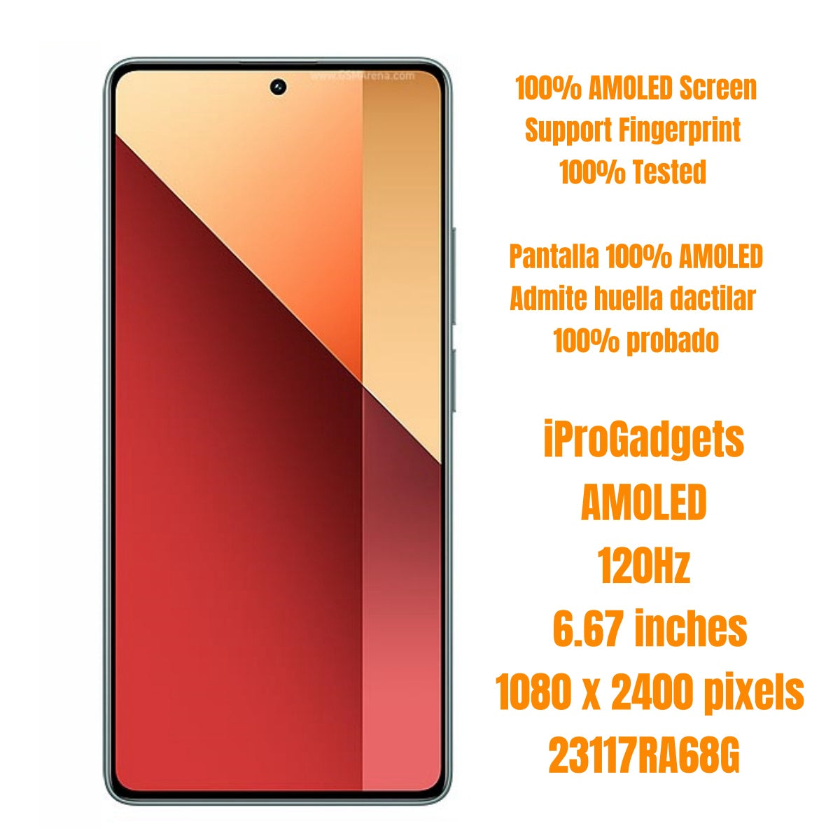 Replacement AMOLED Display Touch Screen For Xiaomi Redmi Note 13 Pro 4G ...