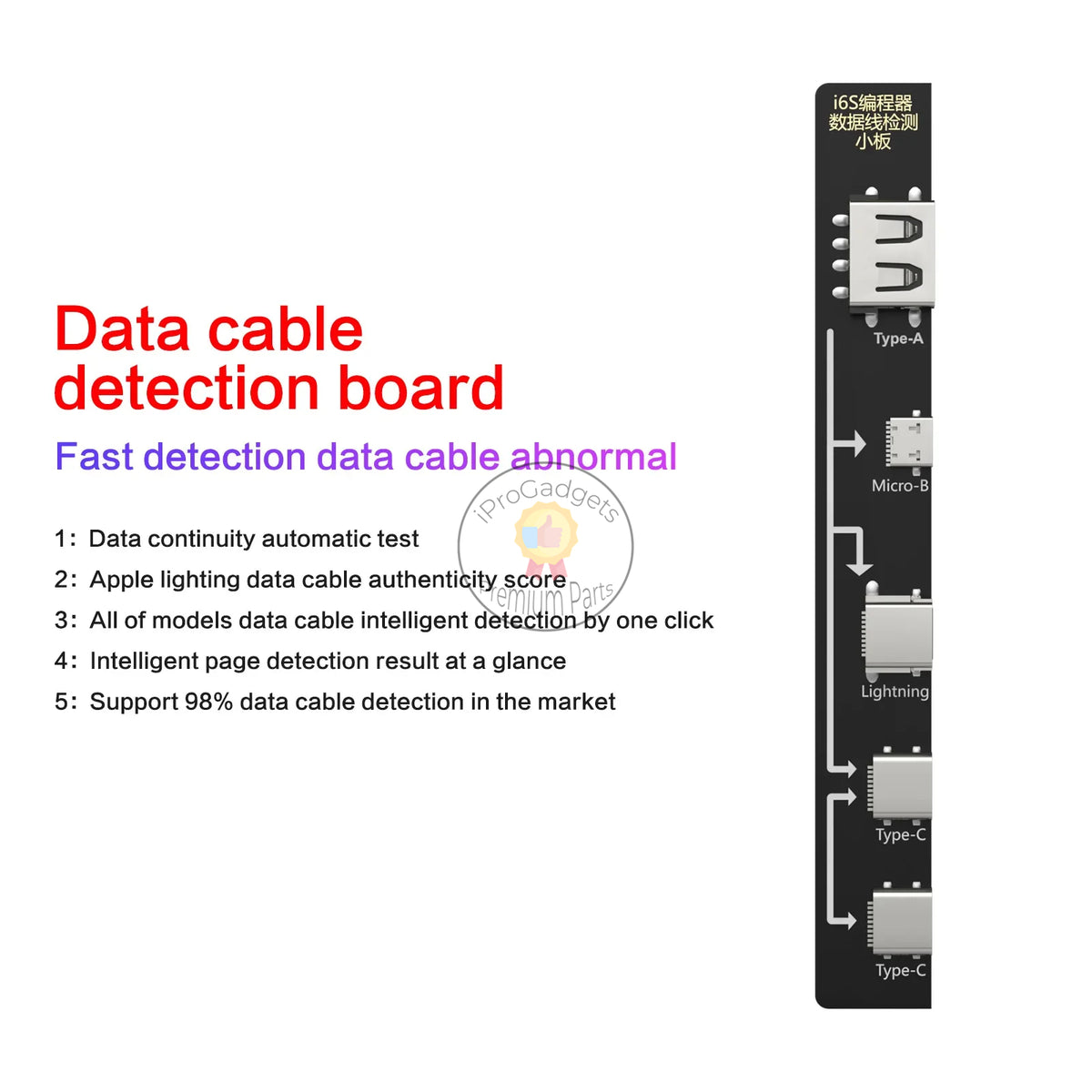 iProGadgets Repair Tools i2C i6S Data Cable Detection Board USB Cable ...