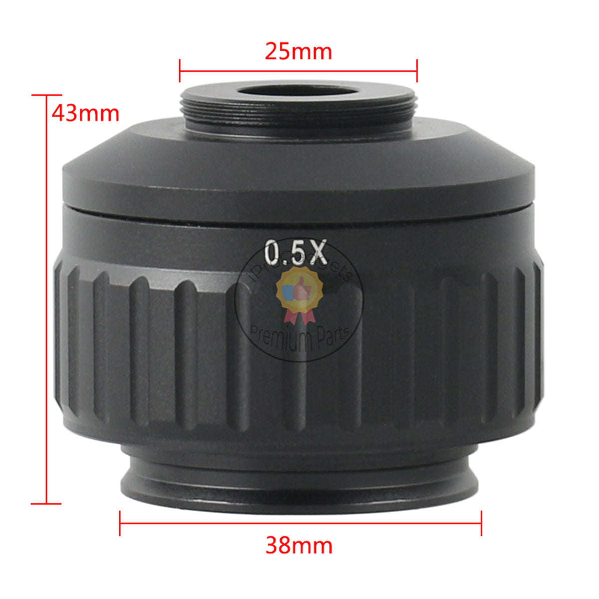 CTV 0.5X Focus Adjustable C Mount Adapter Ring M38 38mm for New Type ...