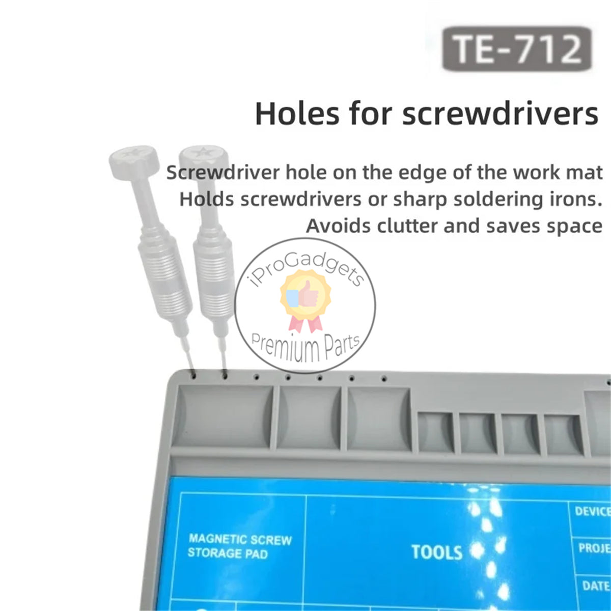 TE-712 Universal Silicone Mat Desktop Work Pad ESD Magnetic Repair ...