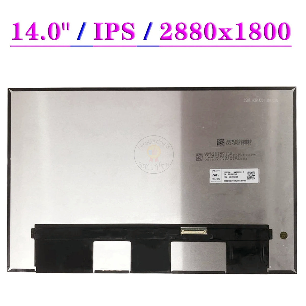 Replacement LCD Display Screen MNE007ZA1-2 B140ZAN02.1 4K QHD Panel ...