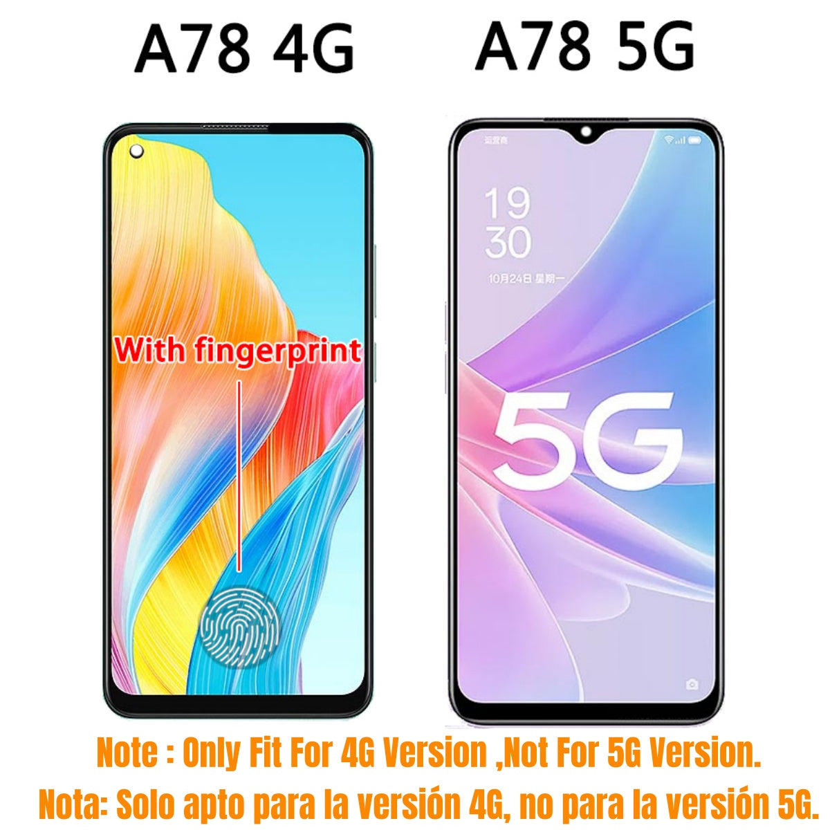 Replacement AMOLED Display Touch Screen With Frame For OPPO A78 4G ...