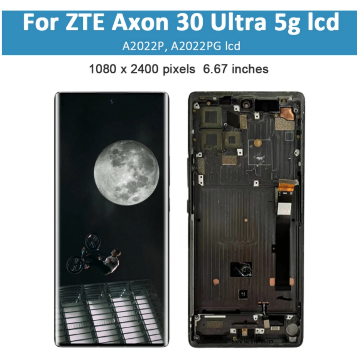 Replacement AMOLED Display Touch Screen With Black Frame For ZTE Axon ...