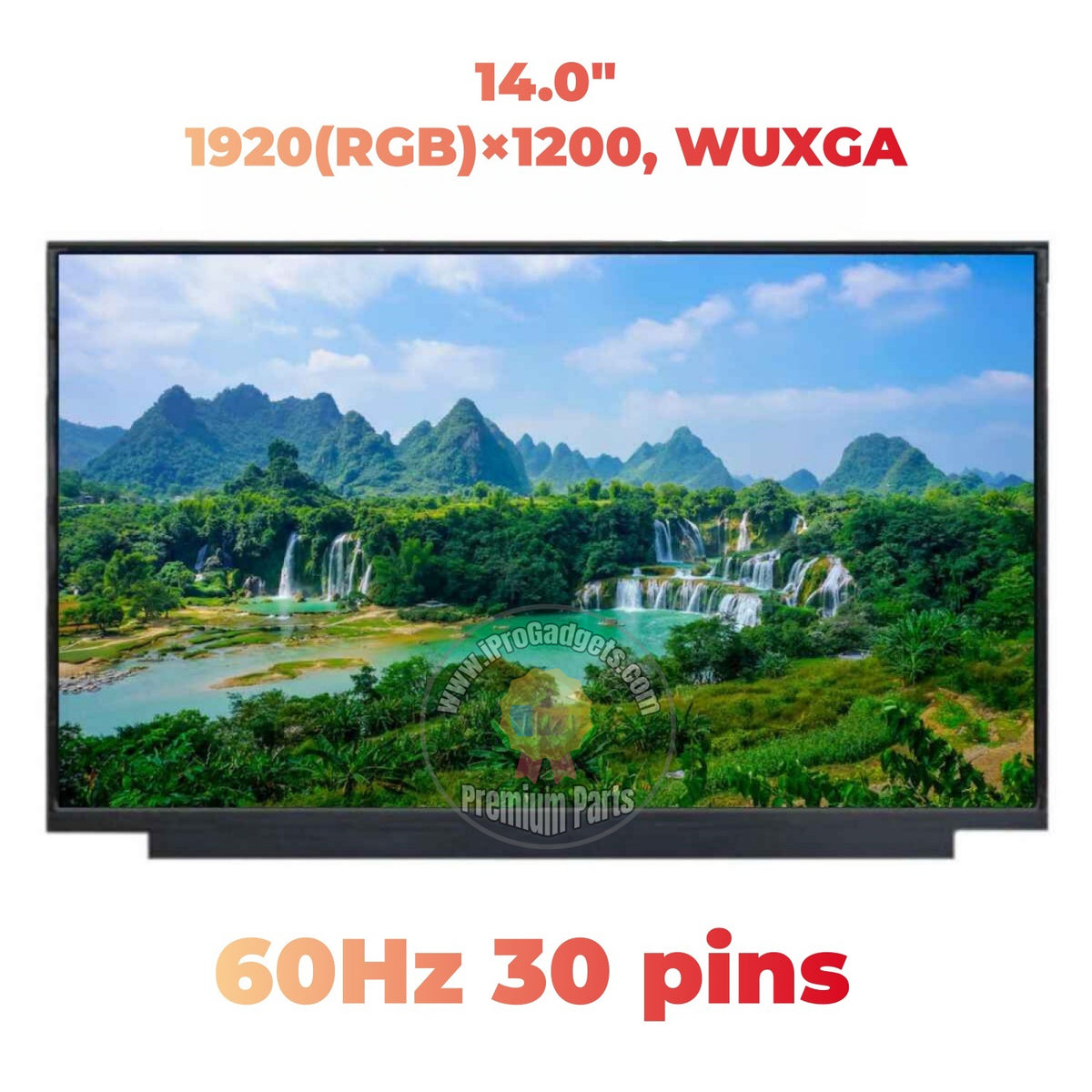 Replacement New Display B140UAN04.4 14.0" WUXGA 1920x1200 IPS Non-Touch ...