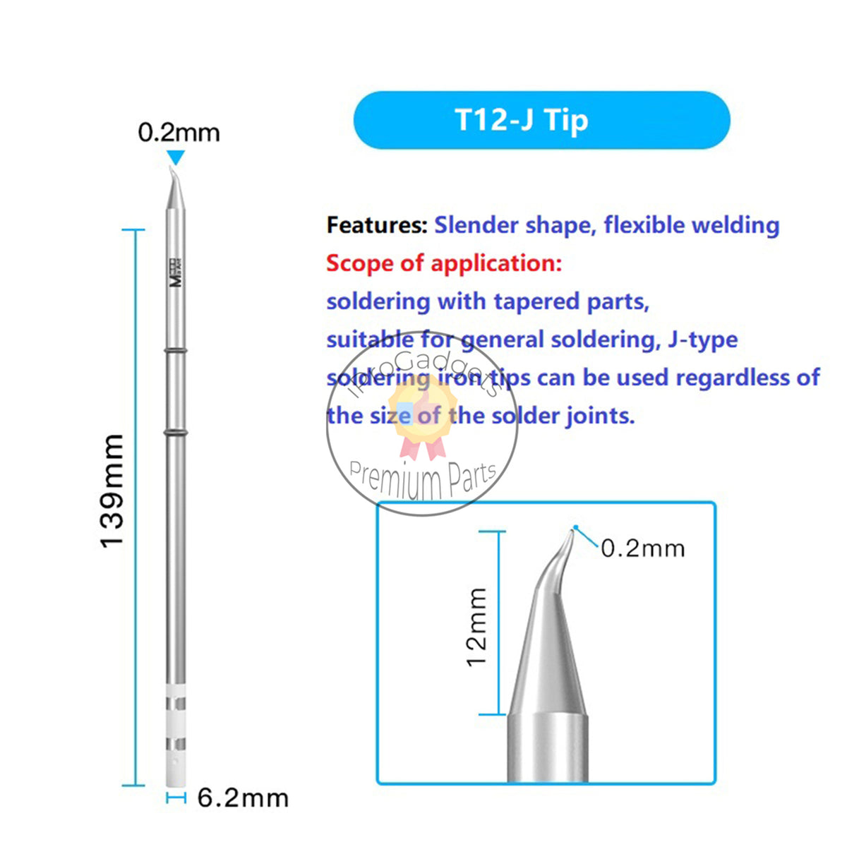 MaAnt T12R Lead-free Soldering Iron Tips Soldering With Copper Heat ...