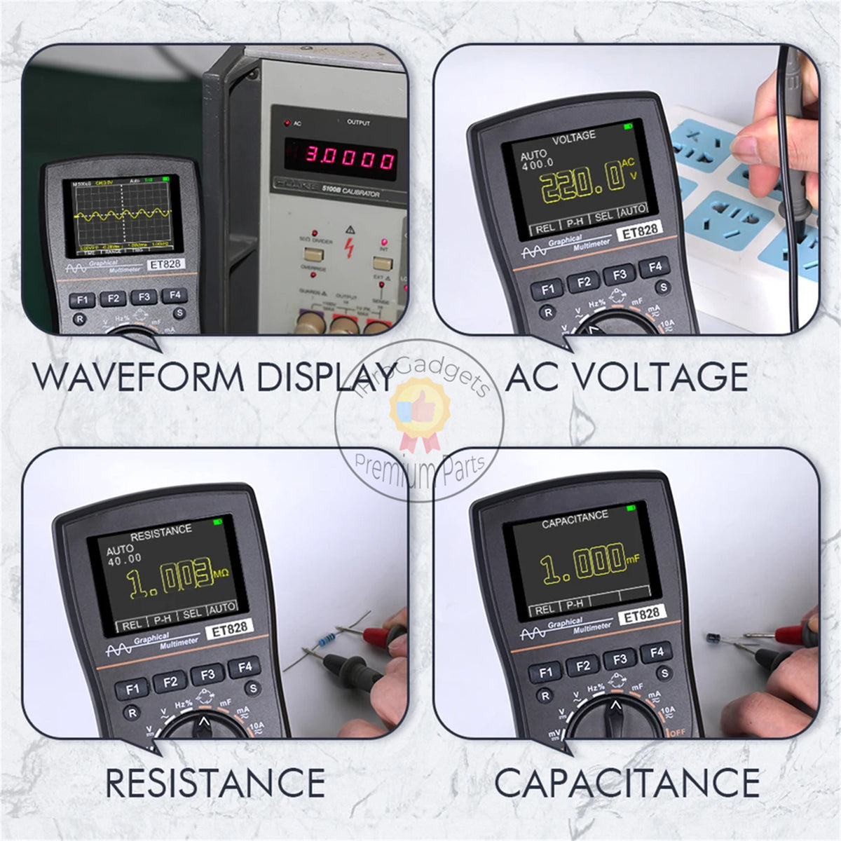 ET828 2 in 1 Oscilloscope Multimeter 2.5Msps Digital 1MHz Strong ...