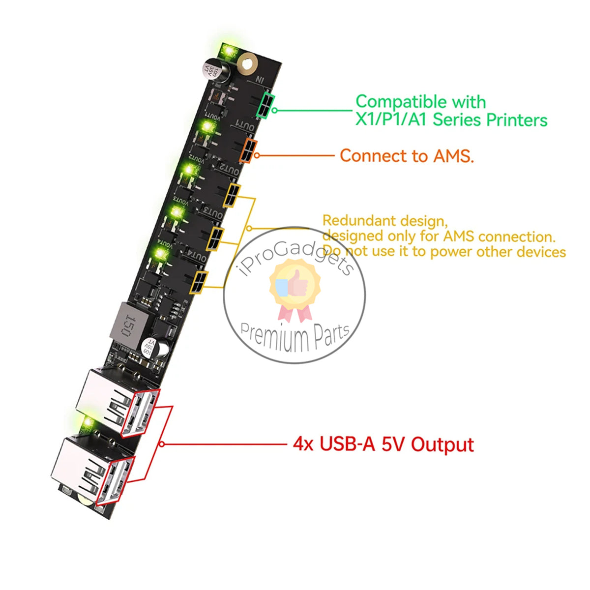 Bigtreetech Panda Branch Power Expansion Board With USB Ports 24V Power ...
