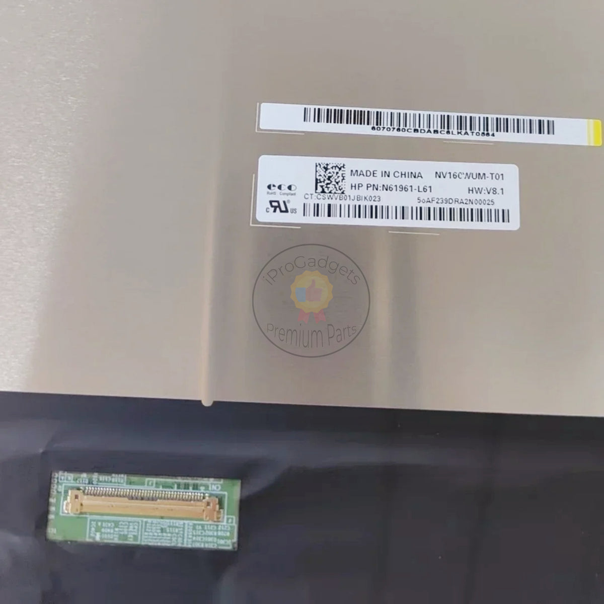 Replacement 16.0 inch Display NV160WUM-T01 V8.1 NV160WUM-T03 FHD IPS ...