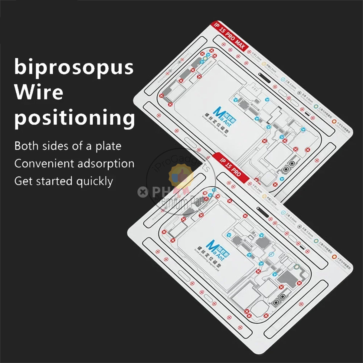 MaAnt Screw Positioning Plus Magnetic Pad Screws Storage Mat for iPhone ...