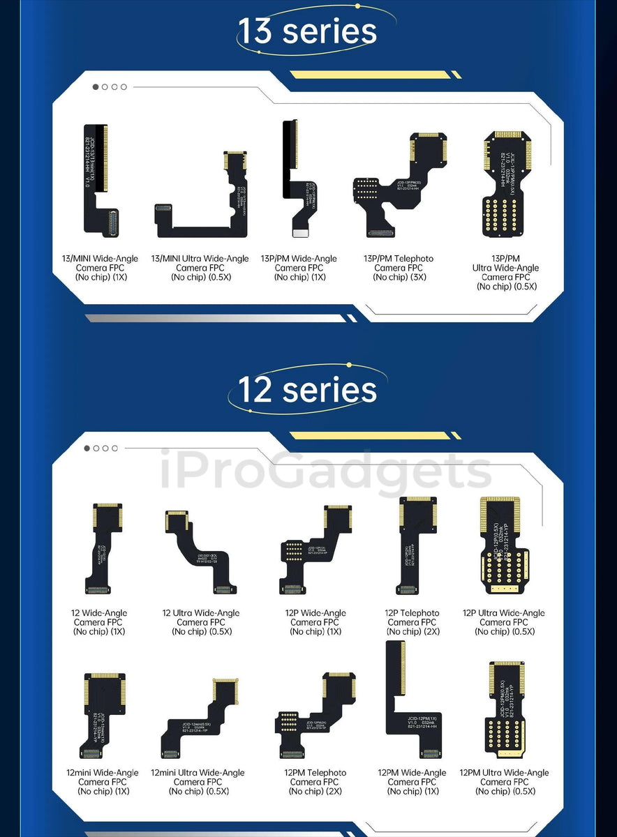 JCID AIXUN Rear Camera FPC Flex For iPhone 7~ 14 Series Back Cameras ...