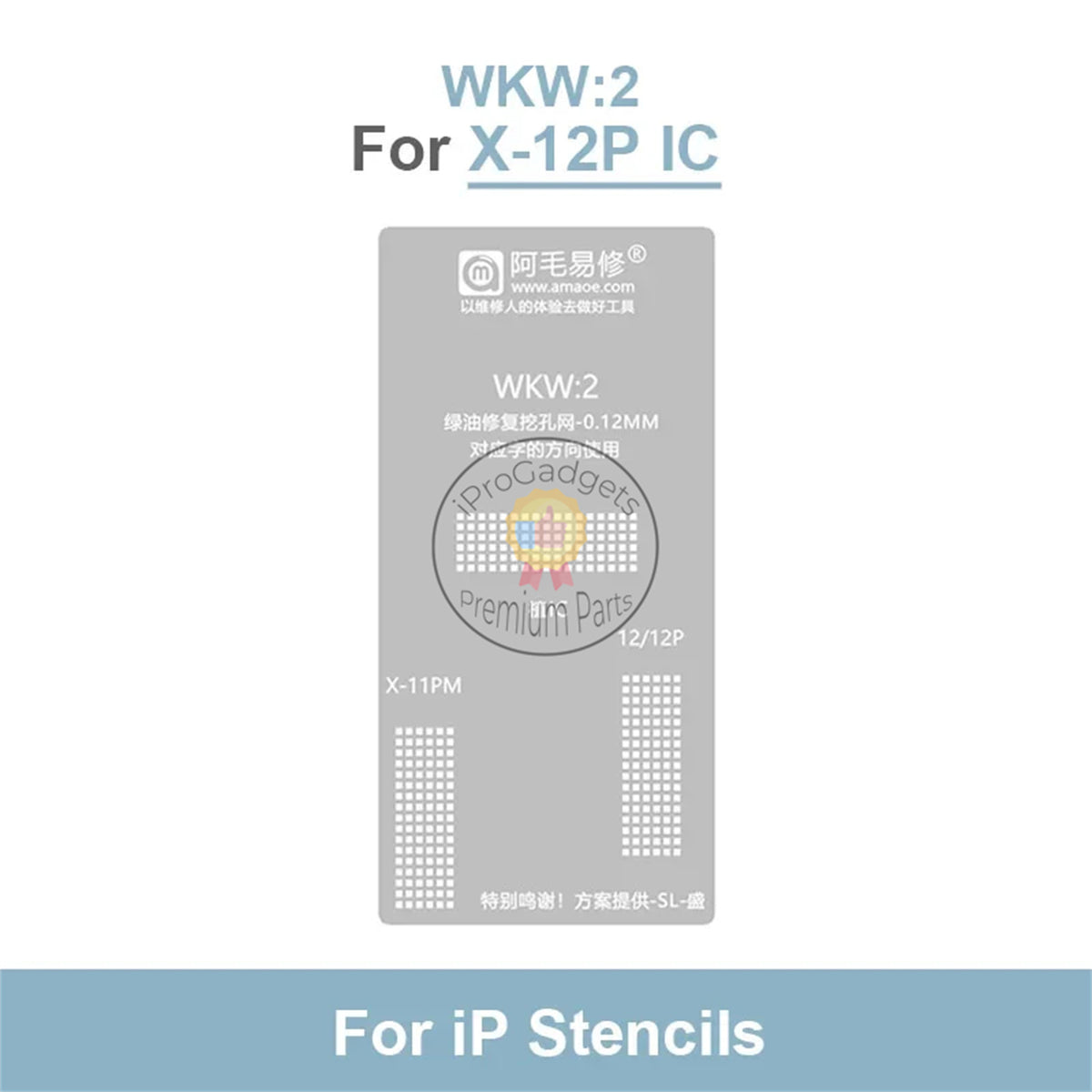 Amaoe WKW1-2 Green Oil Repair Digging Hole BGA Reballing Stencil for IP ...