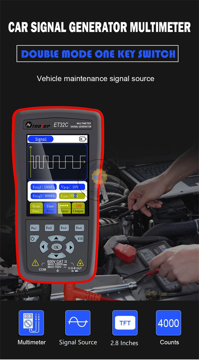 ET32C Car Signal Generator Multimeter Coil Solenoid Relay Control ...
