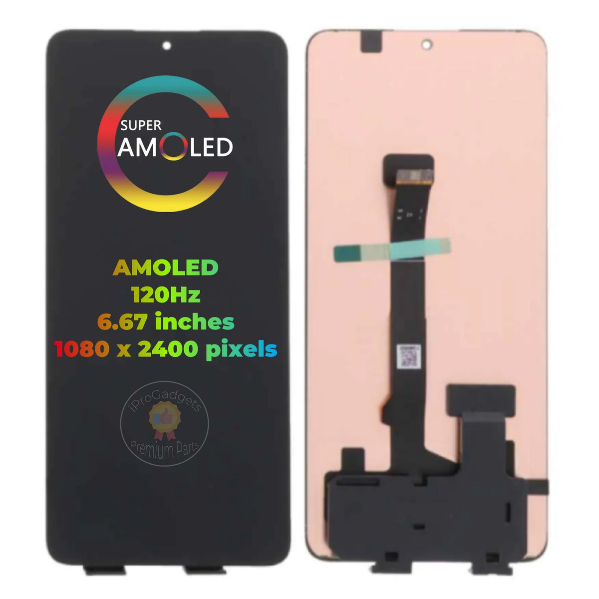 Replacement AMOLED Display Touch Screen Assembly For Xiaomi Poco M6 Pro ...