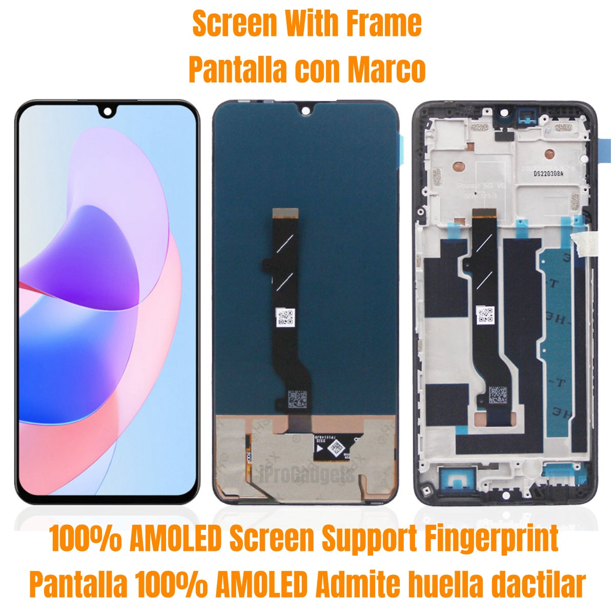 Replacement AMOLED Display Touch Screen With Frame for TCL 30 5G T776H ...