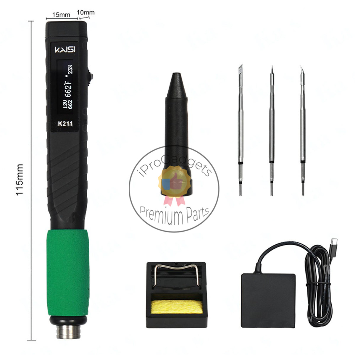 Kaisi K211 USB Portable Electric Soldering Iron with Smart Sleep for ...