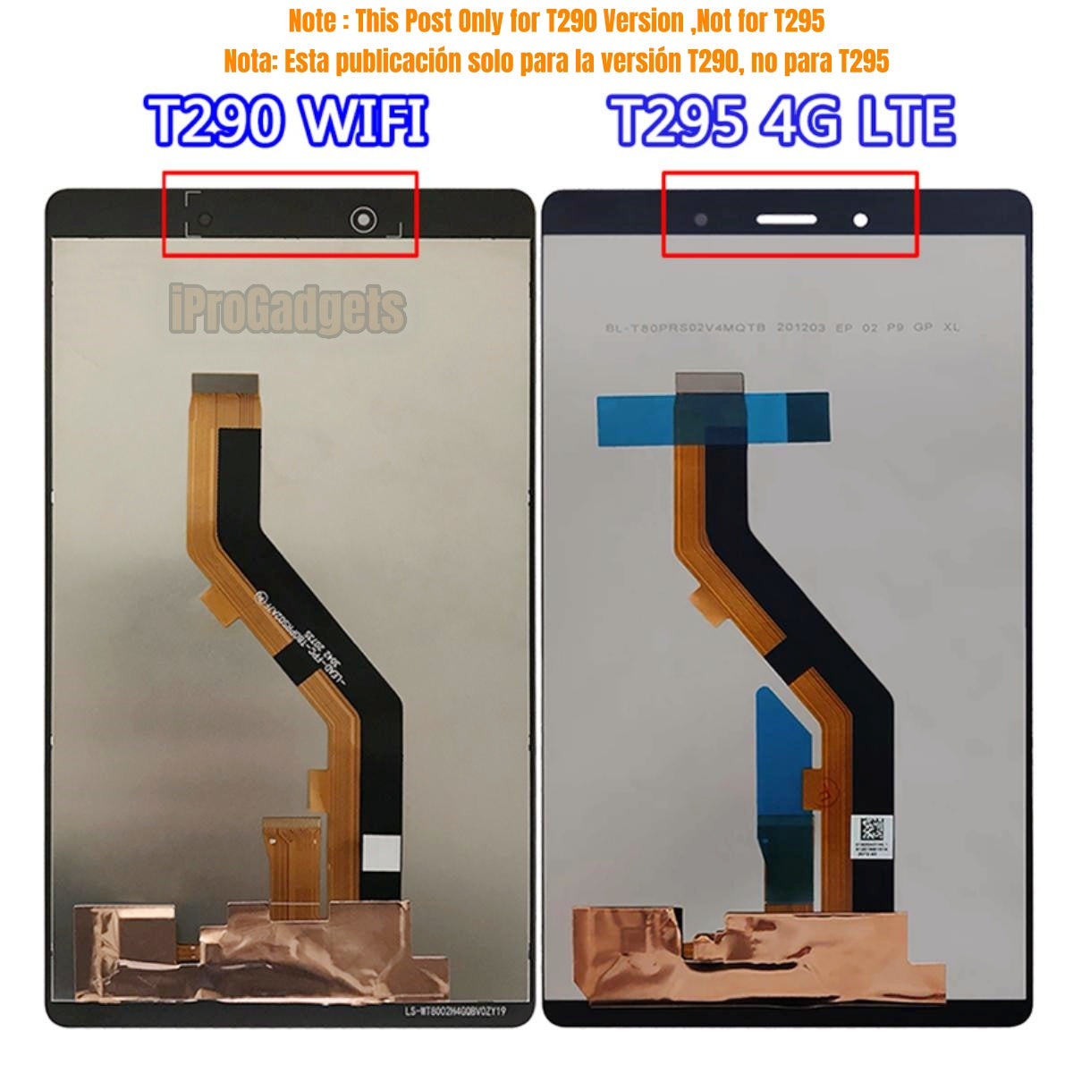 Replacement For Samsung Galaxy Tab A 8.0 2019 SM-T295 T290 LCD Display ...