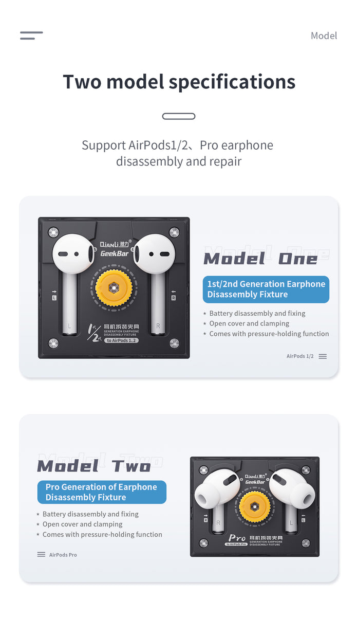 QianLi Earpods Repair Disassembly Fixture for AirPods 1 2 for AirPods ...