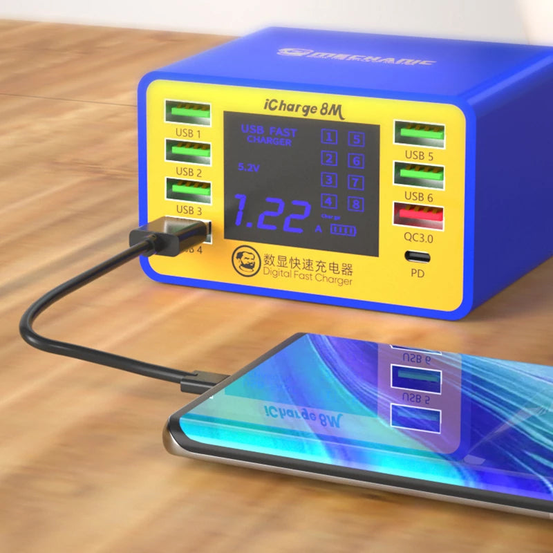 Mechanic iCharge 8M 8 Ports USB Fast Charger Station QC 3.0 Wireless ...